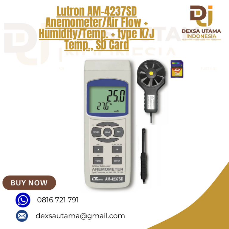 Lutron AM-4237SD Anemometer/Air Flow + Humidity/Temp. + type K/J Temp ...